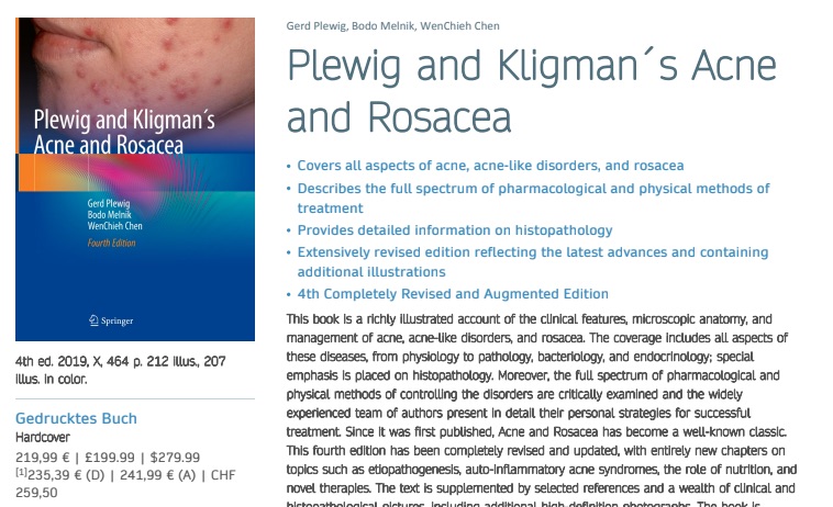 Plewig and Kligman´s Acne and Rosacea – PIEL-L Latinoamericana